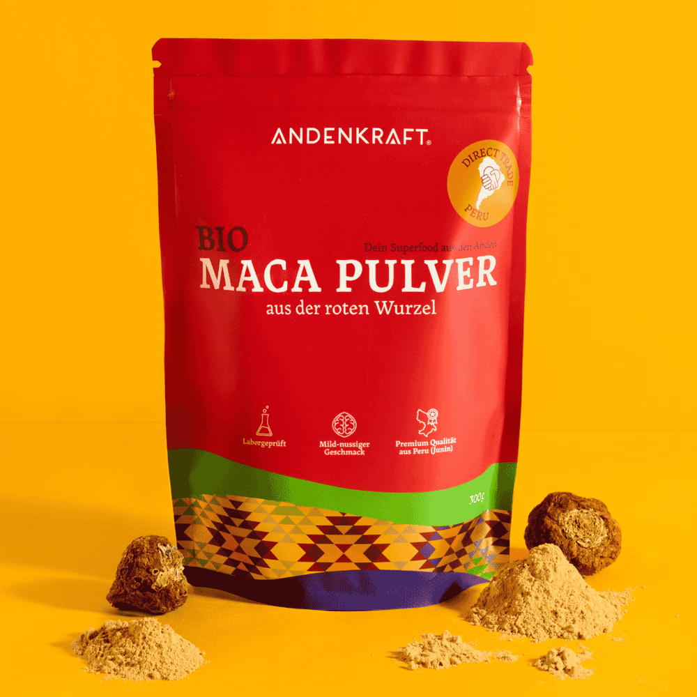 Rotes Maca Pulver Bio | Weibliche Vitalität & Resilienz | Andenkraft